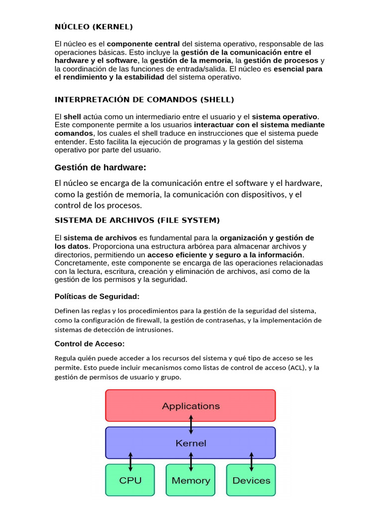 Componentes Clave del Sistema Operativo | PDF