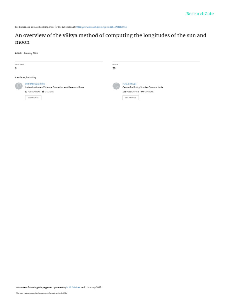 AnoverviewoftheVakyaMethodfoComputingtheLongitudesoftheSunandtheMoon ...