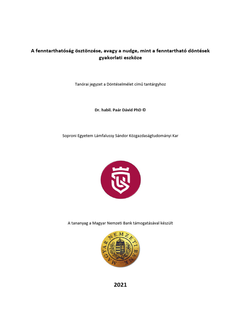 Tananyag Nudge | PDF