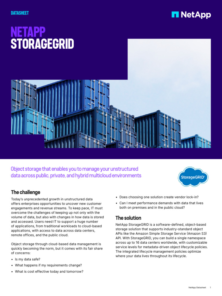 7931-ds-3613 Storage Grid Data Sheet | PDF | Cloud Computing | Replication (Computing)