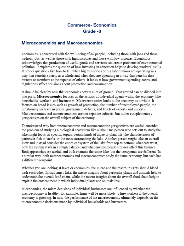 Macro and Microeconomics | PDF | Macroeconomics | Economics
