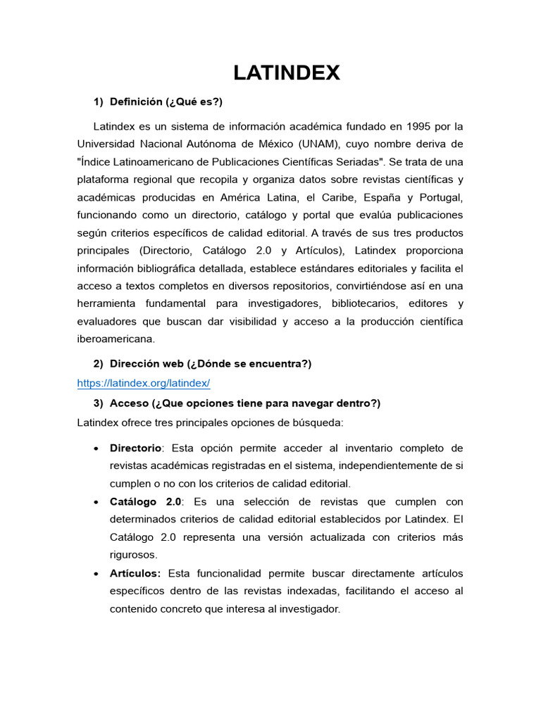 LATINDEX | PDF | Ciencias de la Información | Informática