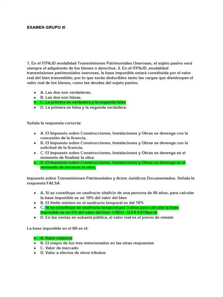 Examen Financiero Iii | PDF | Impuestos | Economias