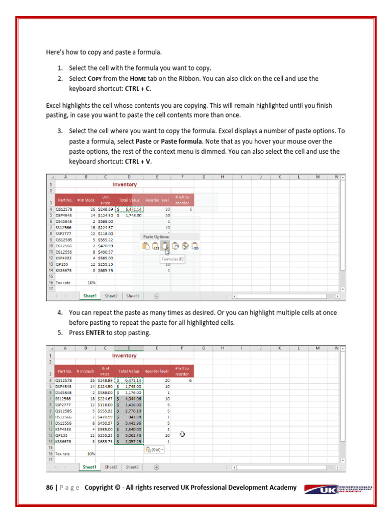 Excel 2016 Training Manual - Part5 | PDF | Microsoft Excel | Function (Mathematics)