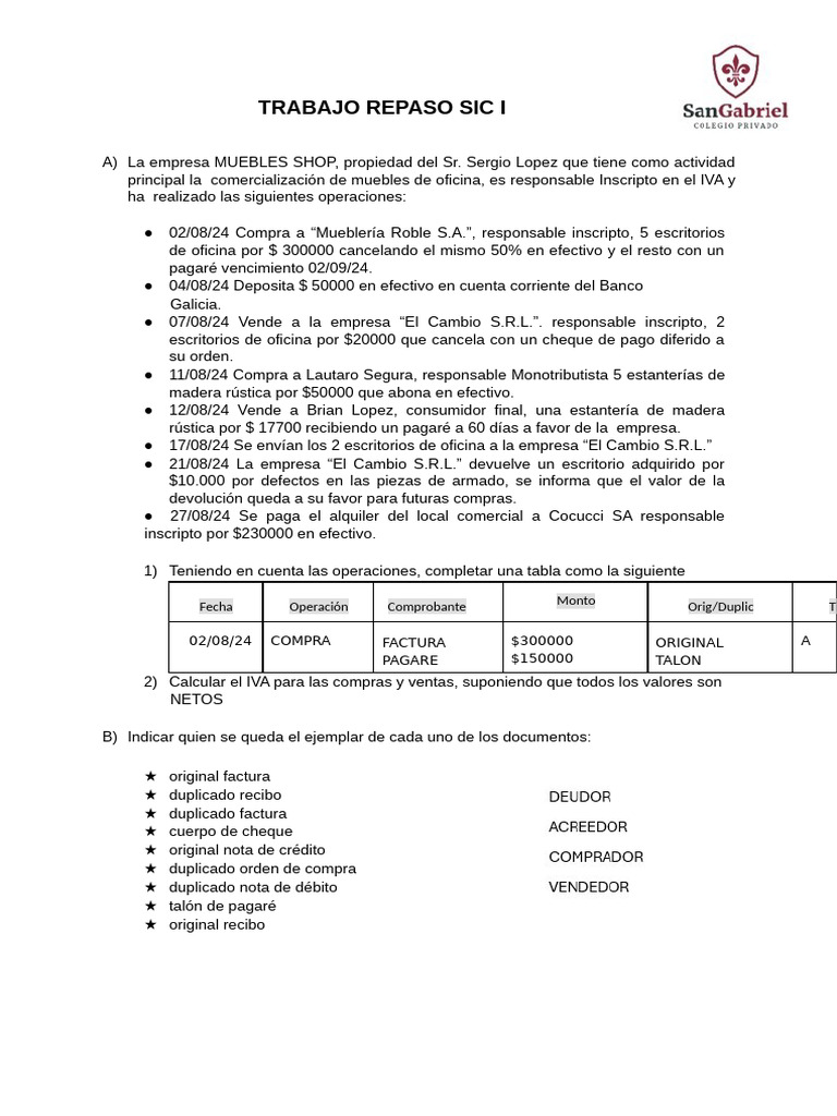 TP Repaso Abril SIC I | PDF