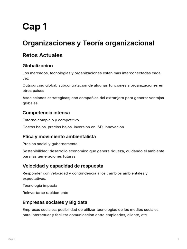 Cap 1 Daft | PDF | Diseño | Business