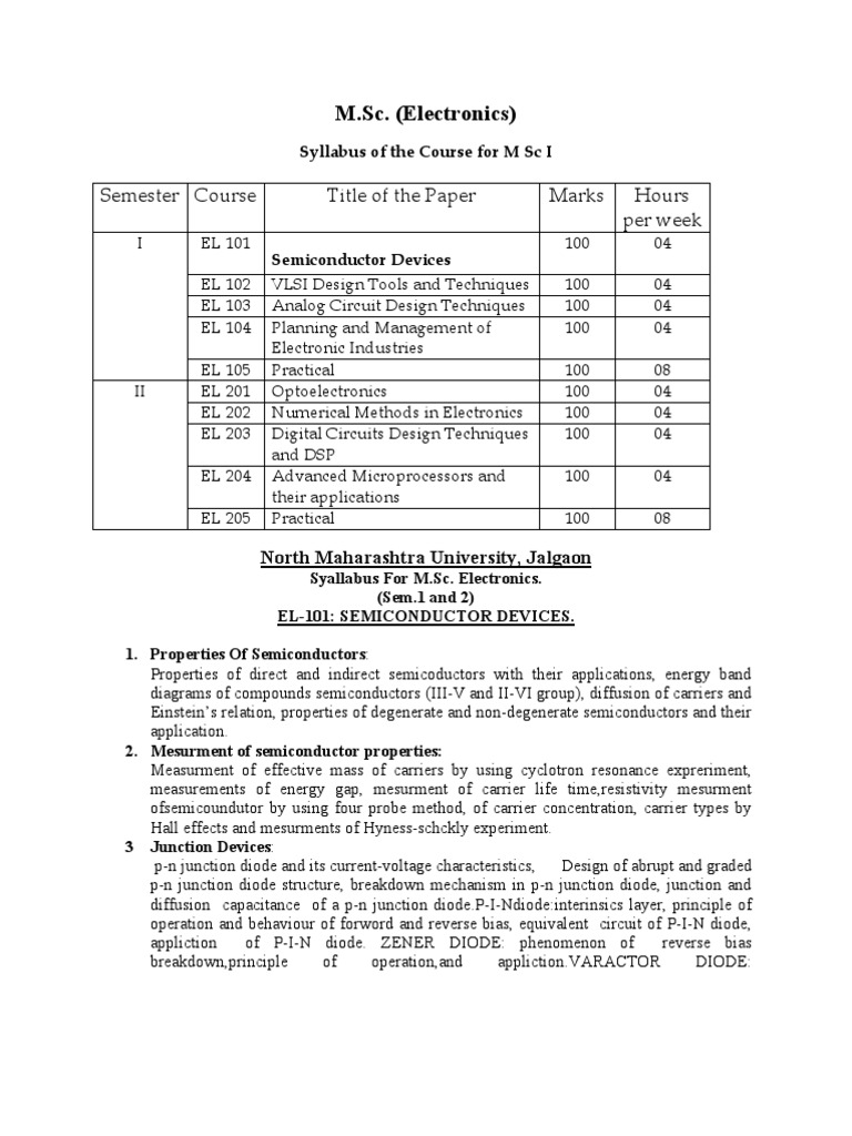2007-08 M.sc. Electronics | PDF | Mosfet | Cellular Network