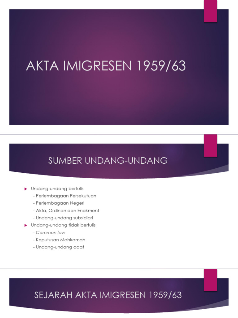 Akta Imigresen 1959 63 | PDF