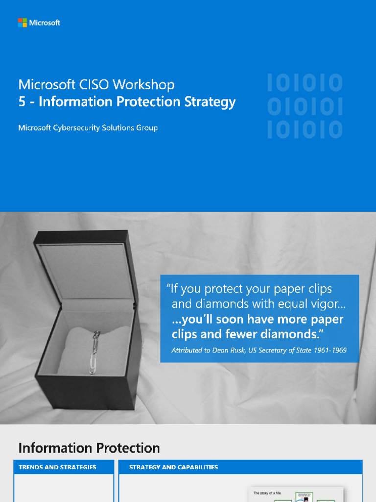 CISO Workshop Module 5 Information Protection | PDF | Sql | Information ...