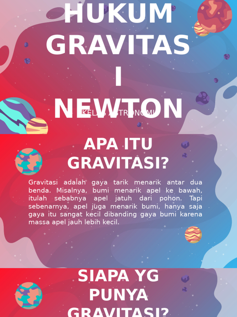 Hukum Gravitasi Newton | PDF