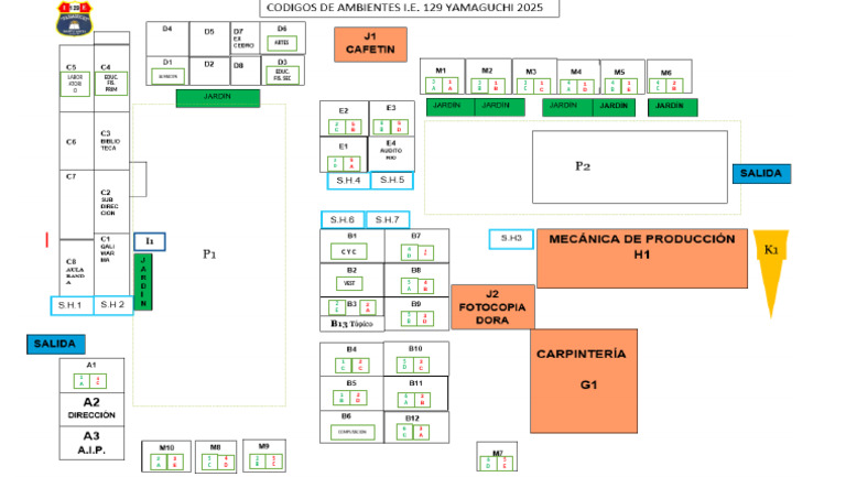 Codigos de Ambientes Grados y Secciones Primaria y Secundaria | PDF