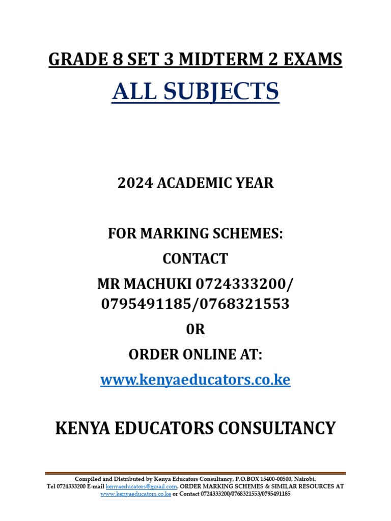 G8 MT2 S3 EXAMS 2024 Kejeeke Oee RJR Ir e | PDF