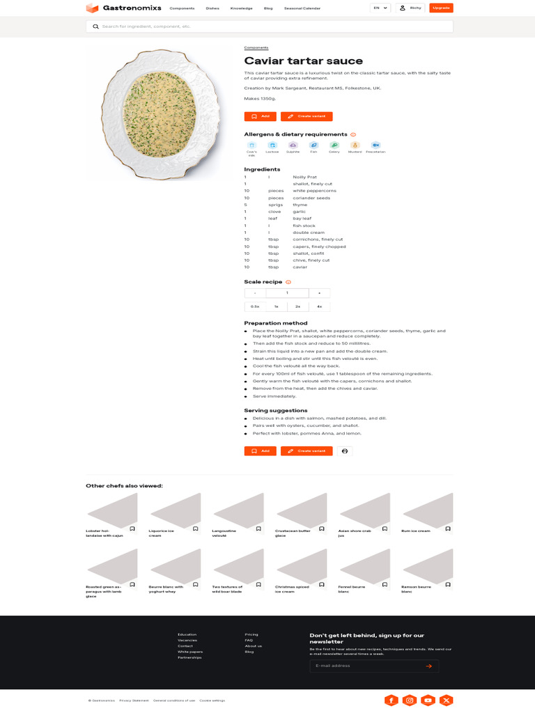 Caviar Tartar Sauce Recipe | PDF | Sauce | Pickled Cucumber