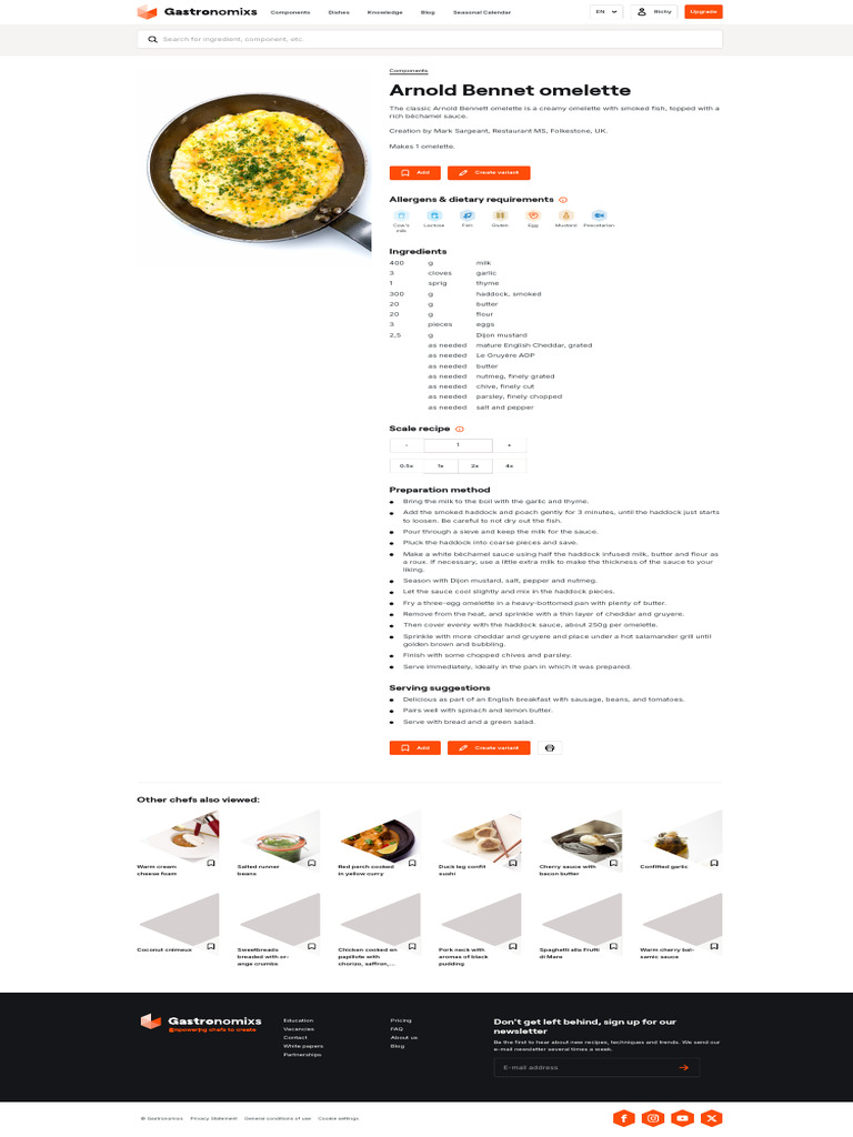 Arnold Bennet Omelette - Gastronomixs | PDF | Sauce | Mustard (Condiment)
