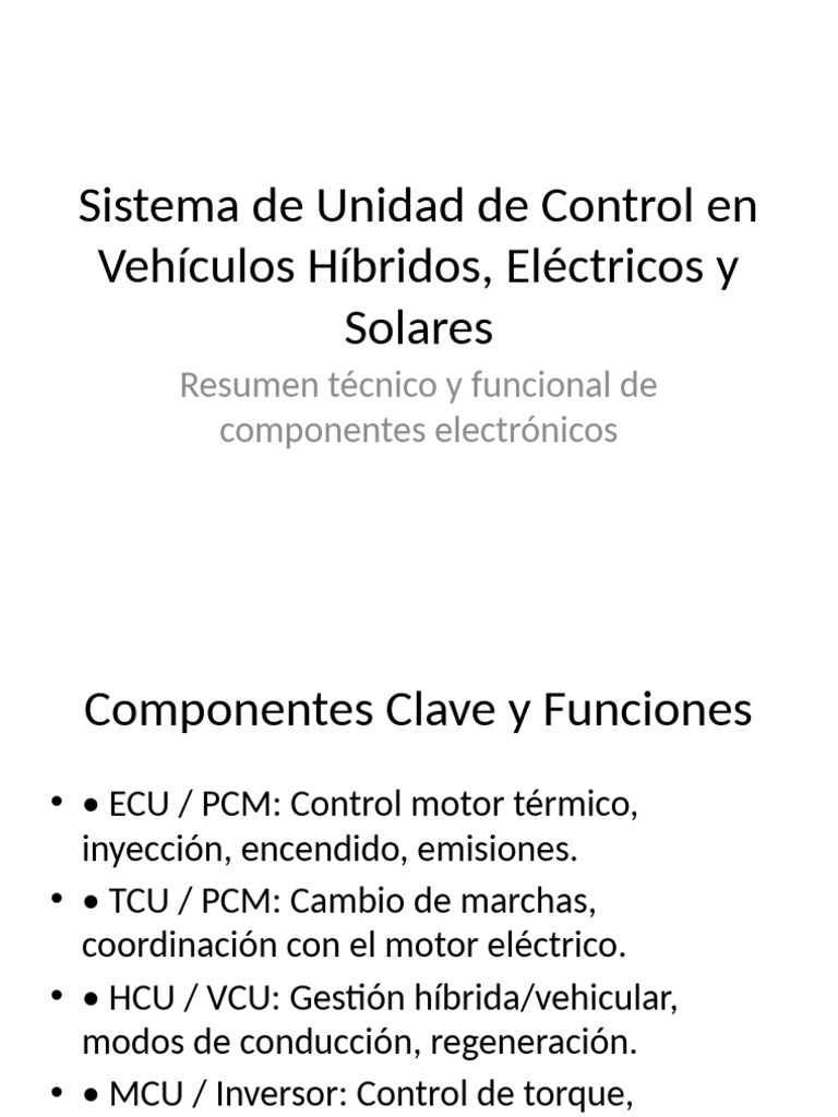 Sistema Unidad Control Vehiculos | PDF