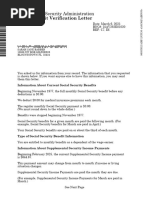 Benefit Verification Letter | PDF | Social Security Administration ...