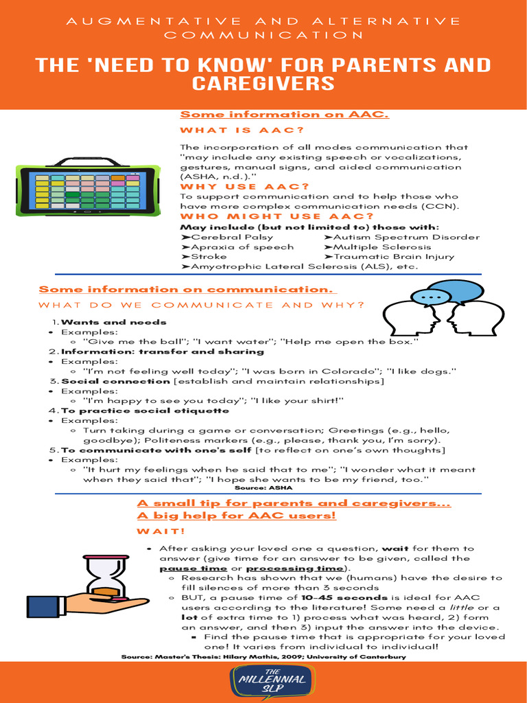 AAC Info and Tips For Caregivers | PDF | Human Communication ...