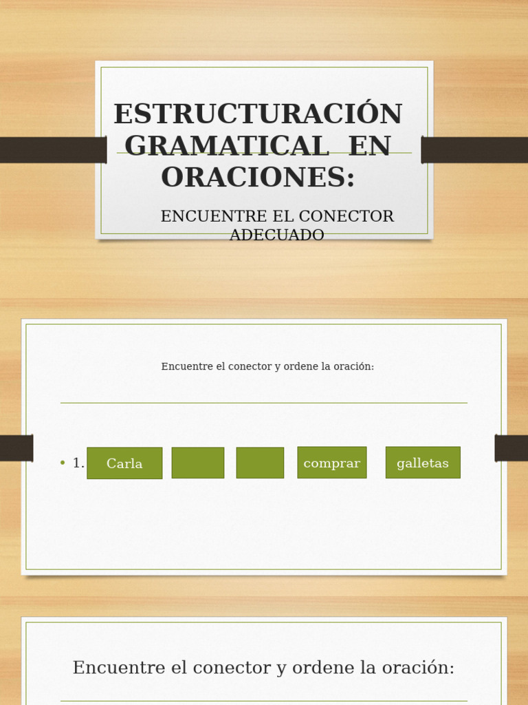 Actividad Estructuración Gramatical A Nivel de Oraciones - Adulto | PDF
