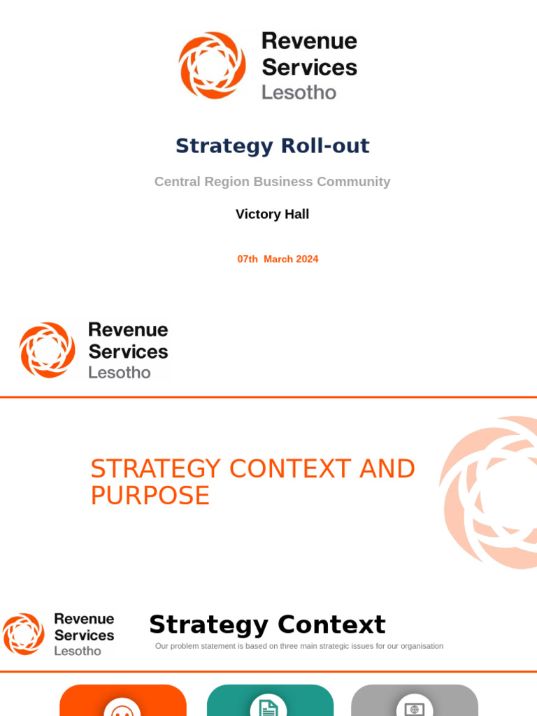 Lesokoana Strategy Roll-out Overview | PDF | Economies | Business