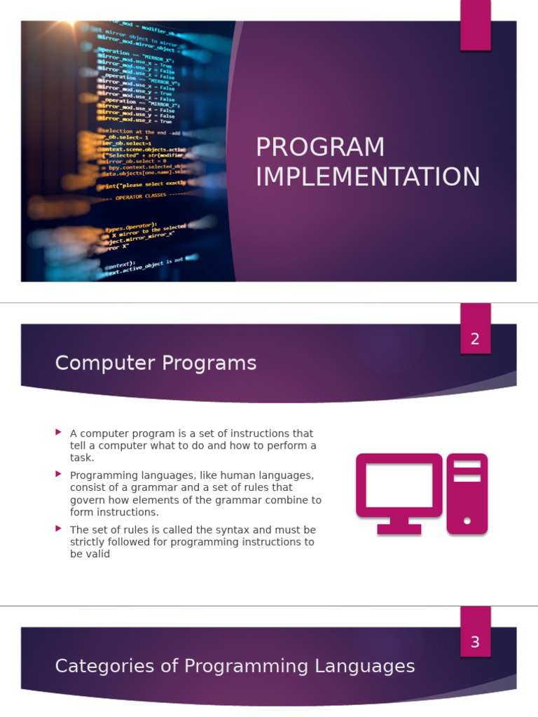 Section 8 - Program Implementation-Py | PDF | Programming | Computer Program