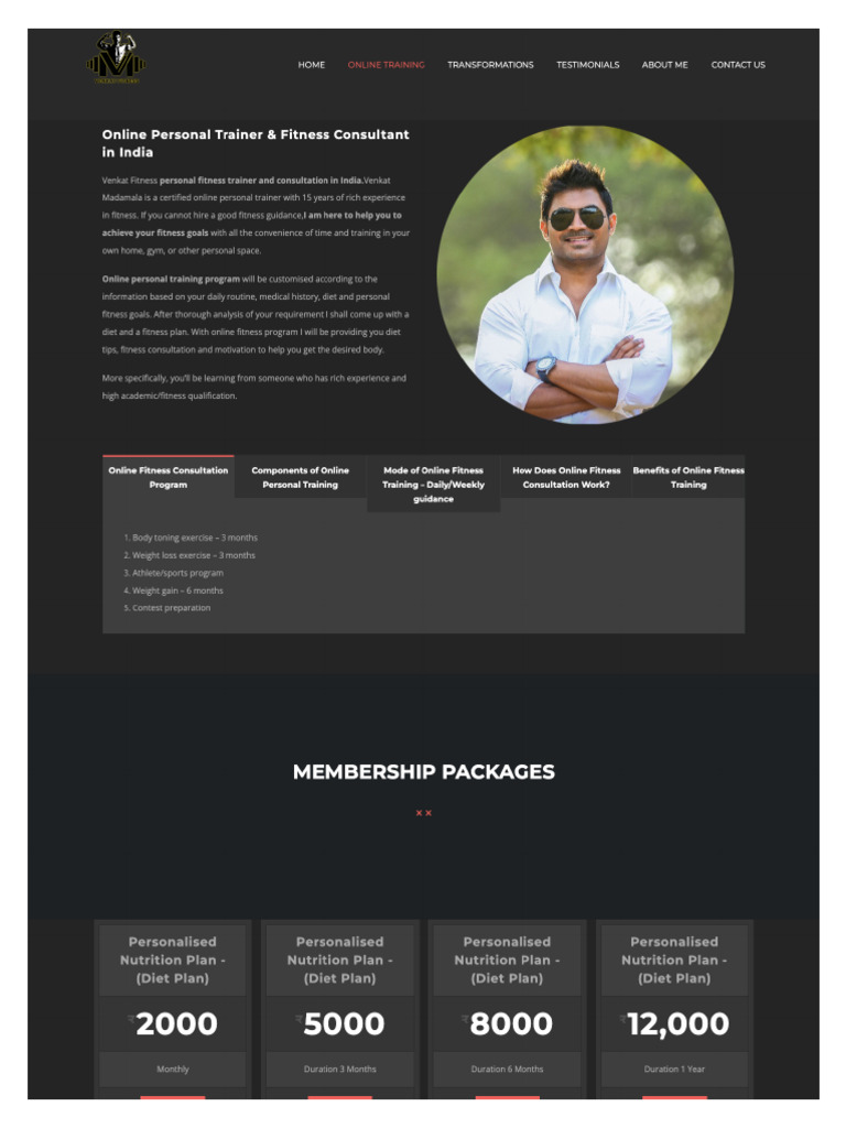 Venkat Fitness Online Training Brochure-1 | PDF