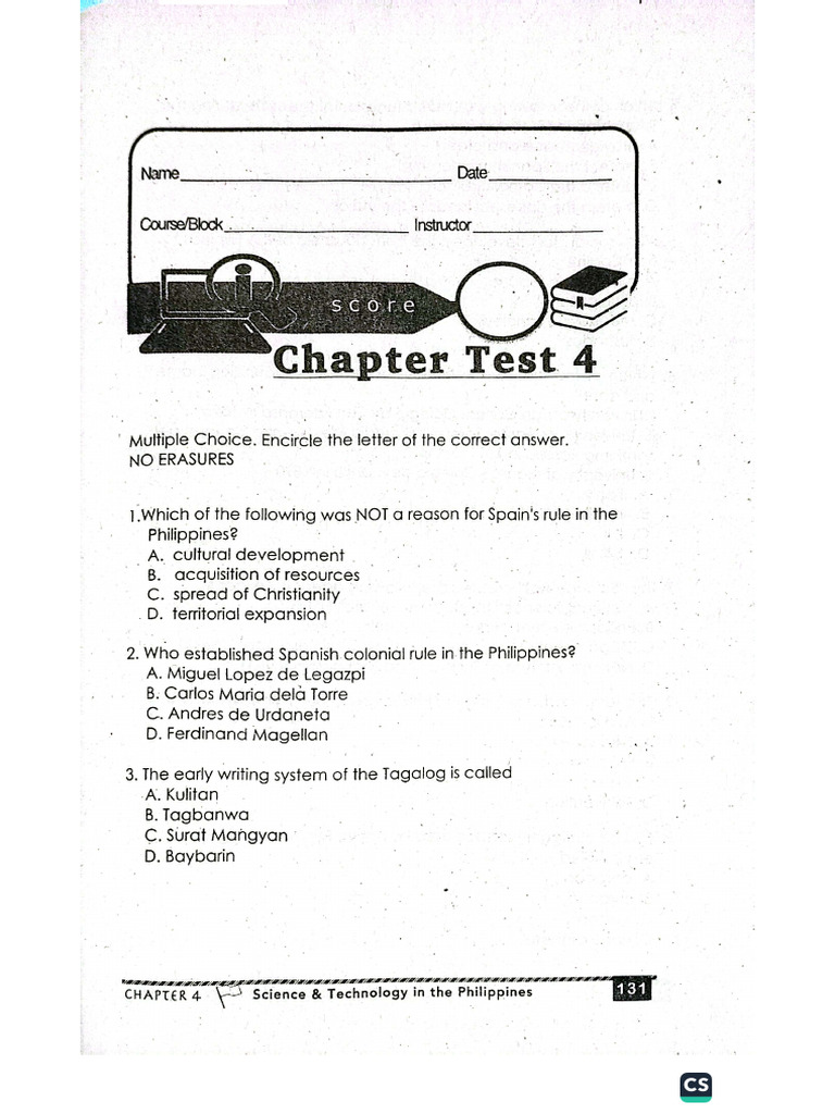 STS Chap Test 4 6 | PDF