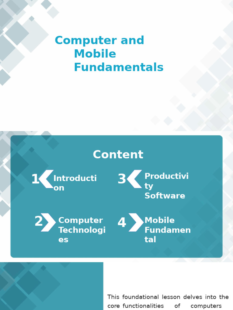 Lesson 1 - Computer and Mobile Fundamentals | PDF | Malware | Ransomware