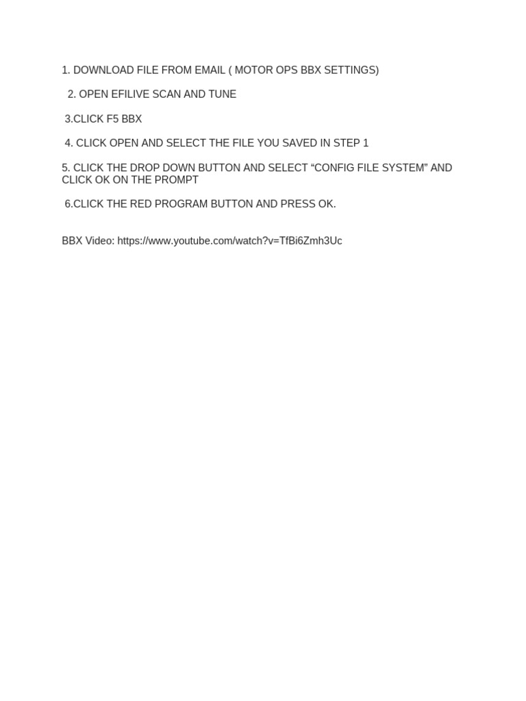 BBX Instructions | PDF