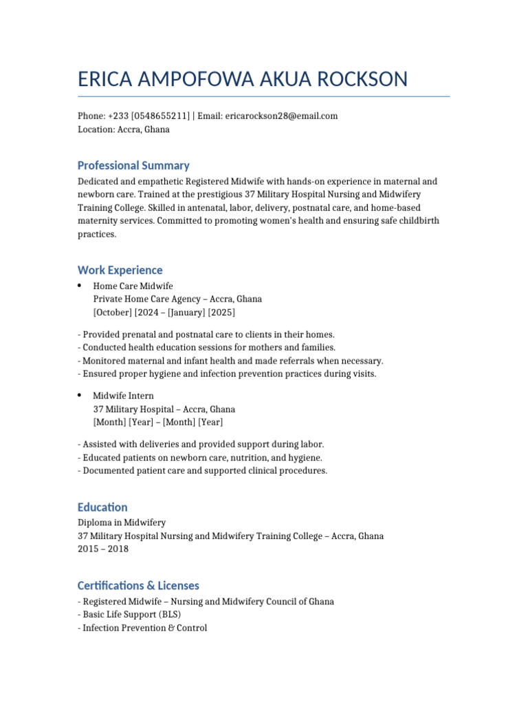 Erica Rockson Resume | PDF