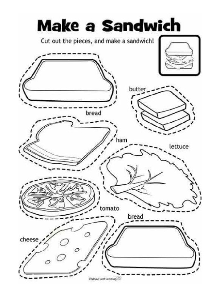 Make A Sandwich Worksheet 250523 180136 | PDF