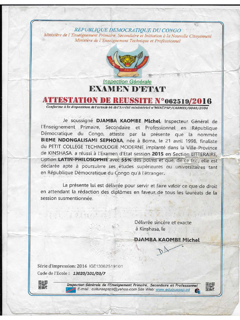 Attestation 12 | PDF