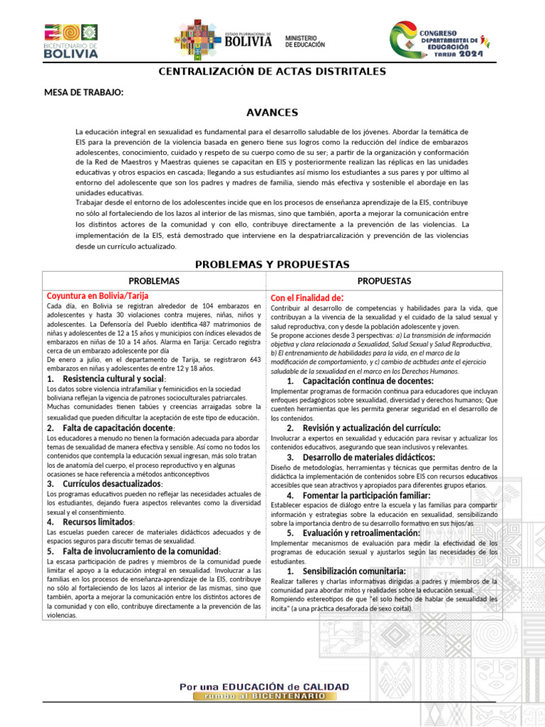 Documento Cies | PDF | Plan de estudios | Educación sexual