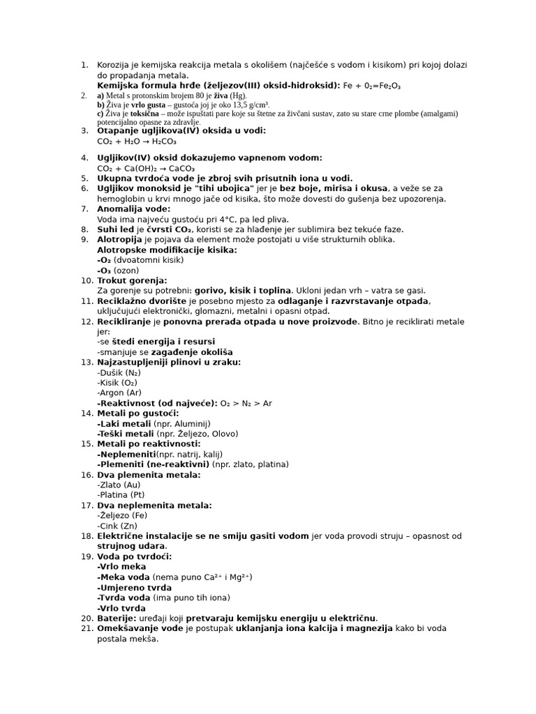 kemija pitanja za ispit | PDF