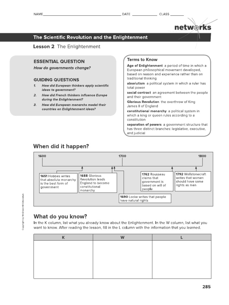 Lesson 2 The Enlightenment | PDF