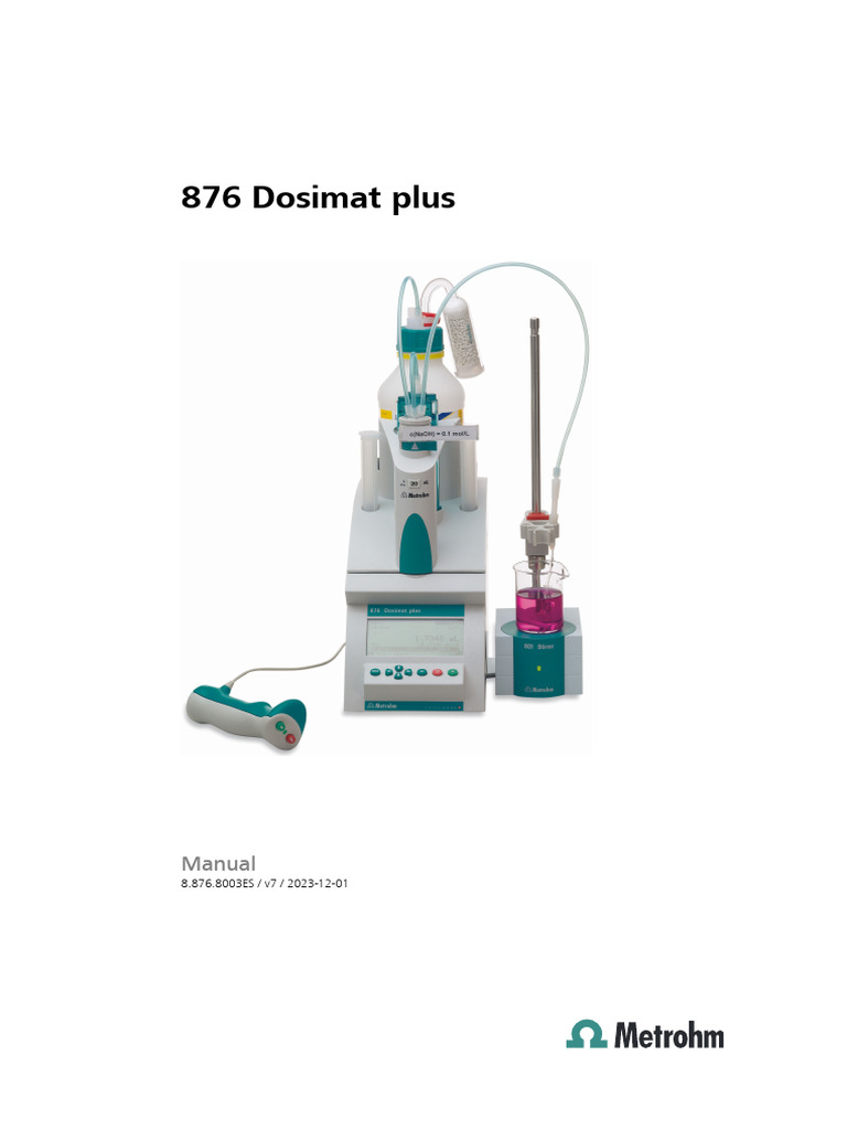 Manual del 876 Dosimat Plus | PDF | USB | Laboratorios