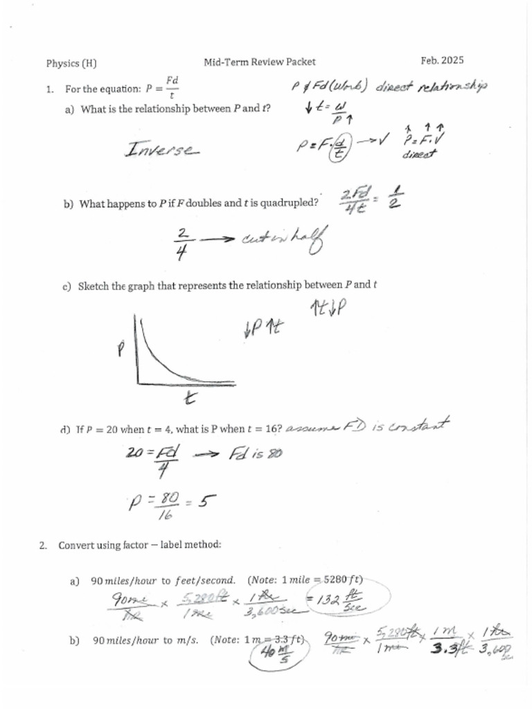 Solution To Honors Midterm Review | PDF