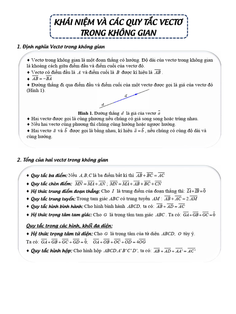 Vecto Trong Không Gian | PDF