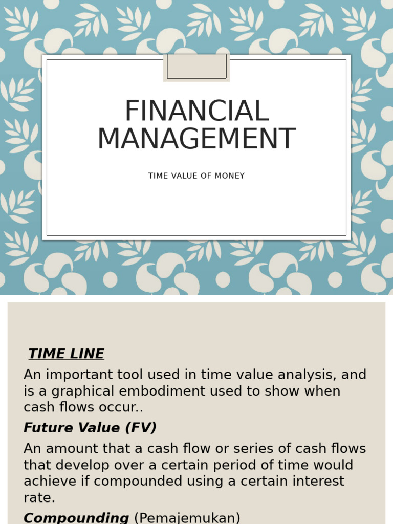 Time Value of Money Explained | PDF | Time Value Of Money ...
