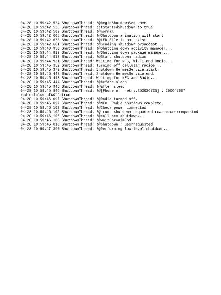 Shutdown Profile.4 | PDF