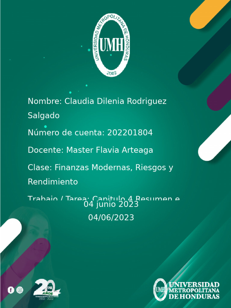 Resumen Del Libreo Capituli 4 | PDF