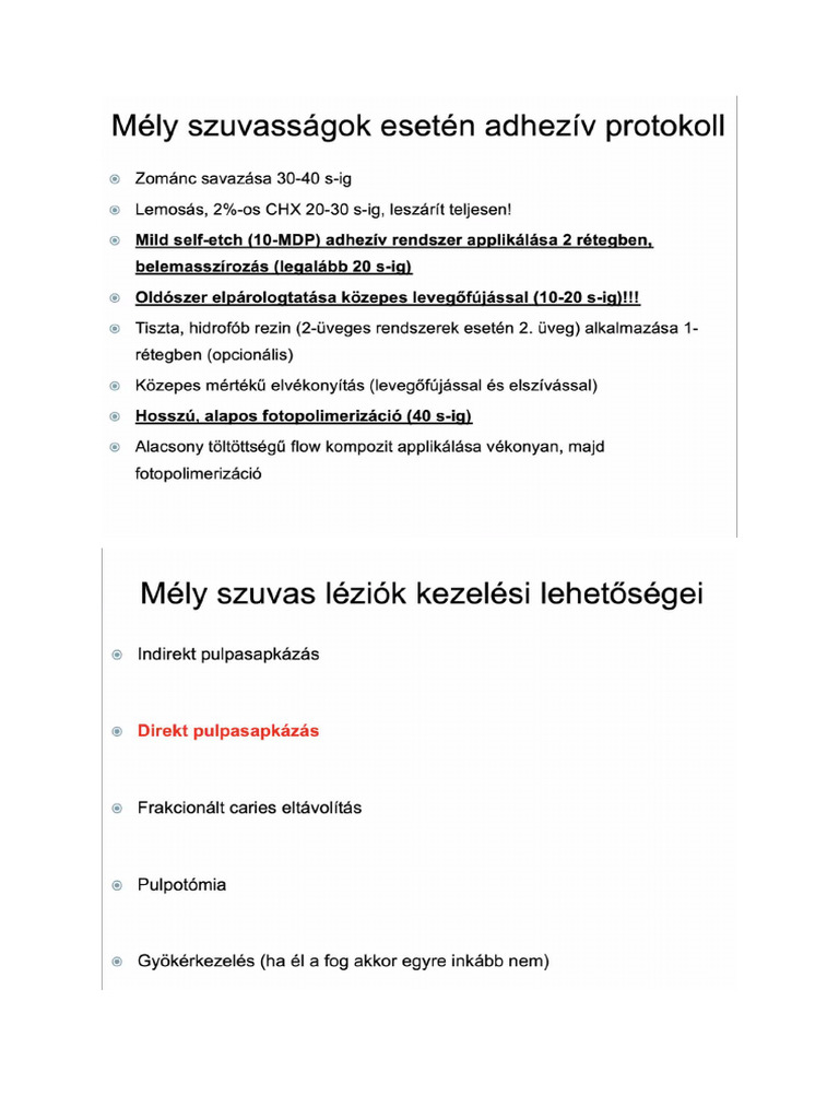 Mély Caries FRATER MARK Biomimetikus Fogászat | PDF