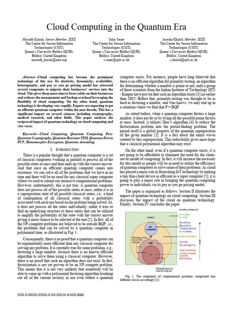 Cloud Computing In The Quantum Era Pdf Quantum Computing Public