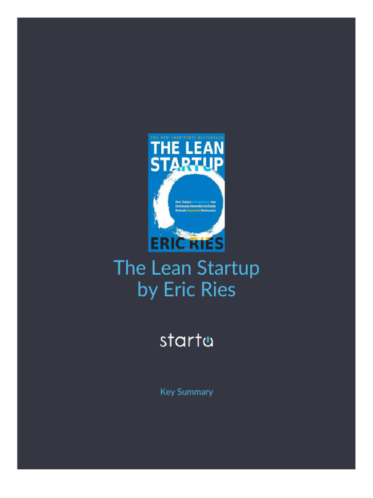 Lean Startup Summary by Starta | PDF | Lean Startup | Startup Company