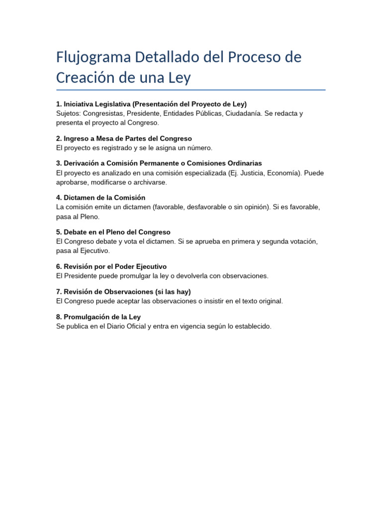 Flujograma_Creacion_de_Ley | PDF