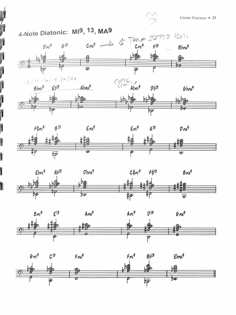 4 Note Voicings Diatonic | PDF