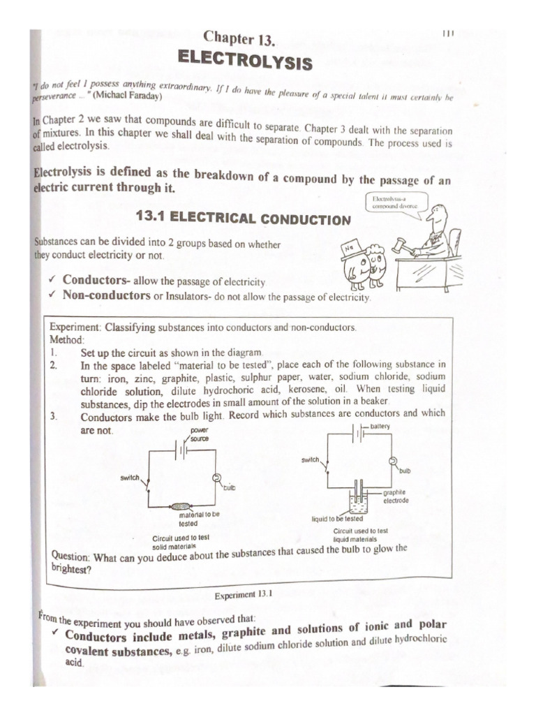 Electrolysis | PDF