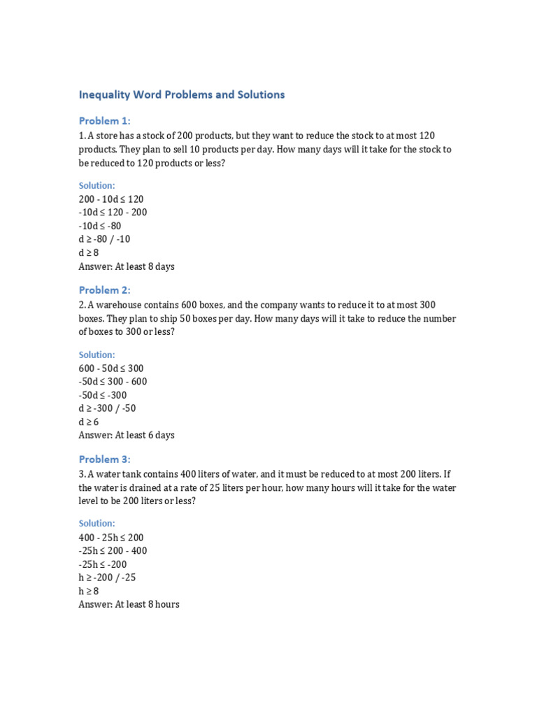 Inequality_Problems_and_Solutions | PDF