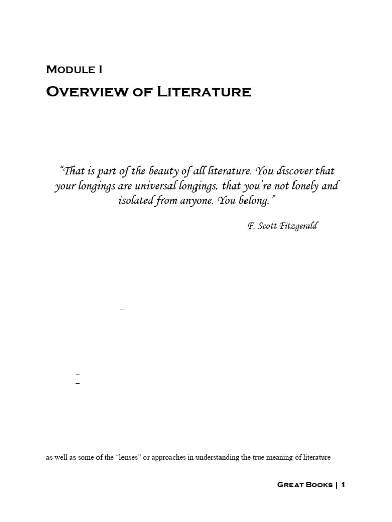 Overview of Literary Studies Module | PDF | Poetry | Non Fiction