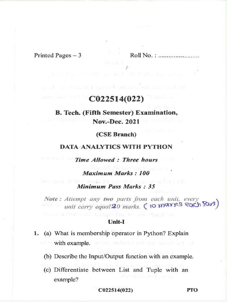 2021-Nov Dec-Data Analytics With Python (AICTE) | PDF