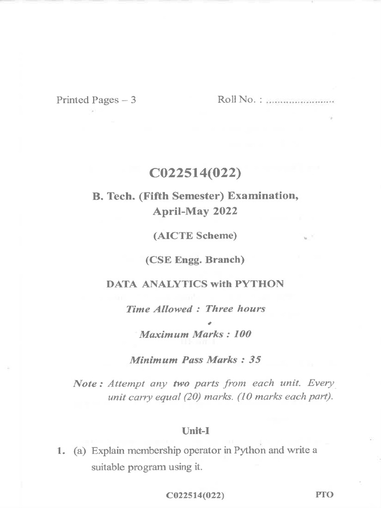 2022-Apr-May-Data Analytics With Python (AICTE) | PDF